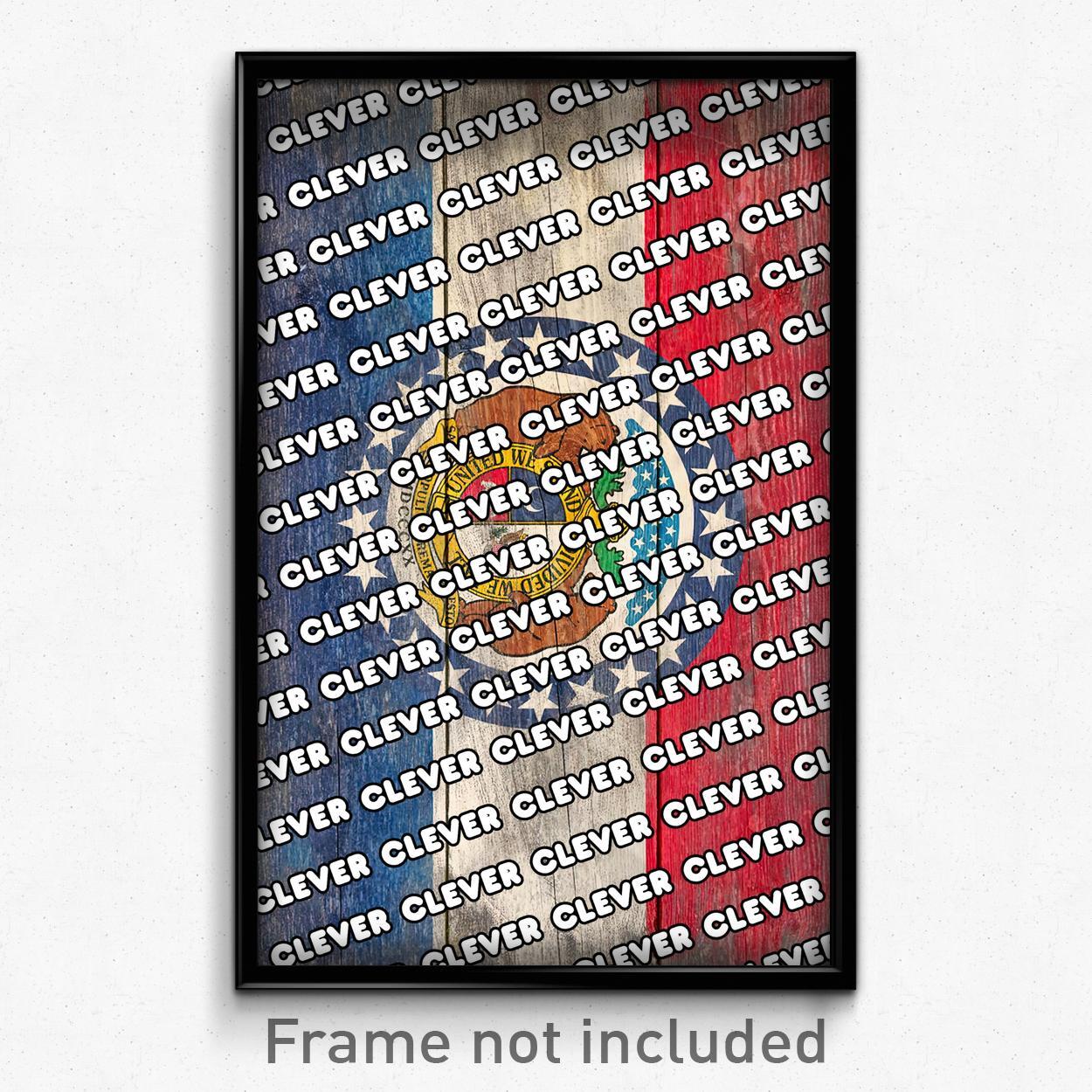 Clever Missouri Poster (MO City Souvenir 11x17 Town Print) | eBay