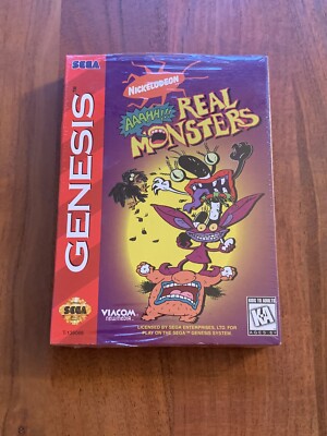 Nickelodeon Aaahh Real Monsters Sega Genesis Factory Sealed Aaahh ...