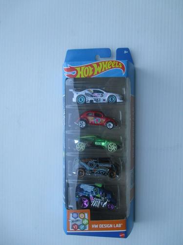HOT WHEELS *HW DESIGN LAB* 5 Pack with VOLKSWAGEN BEETLE,COOL- ONE NEW ...