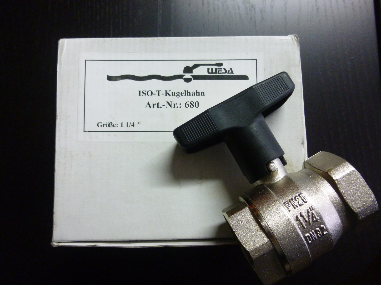 Wesa ISO-Therm-Kugelhahn IG/IG 1 1/4" PN25 DN32 MS58 Messing Neu, Art ...