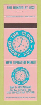 Matchbook Cover - Lox Around The Clock Restaurant New York City | eBay