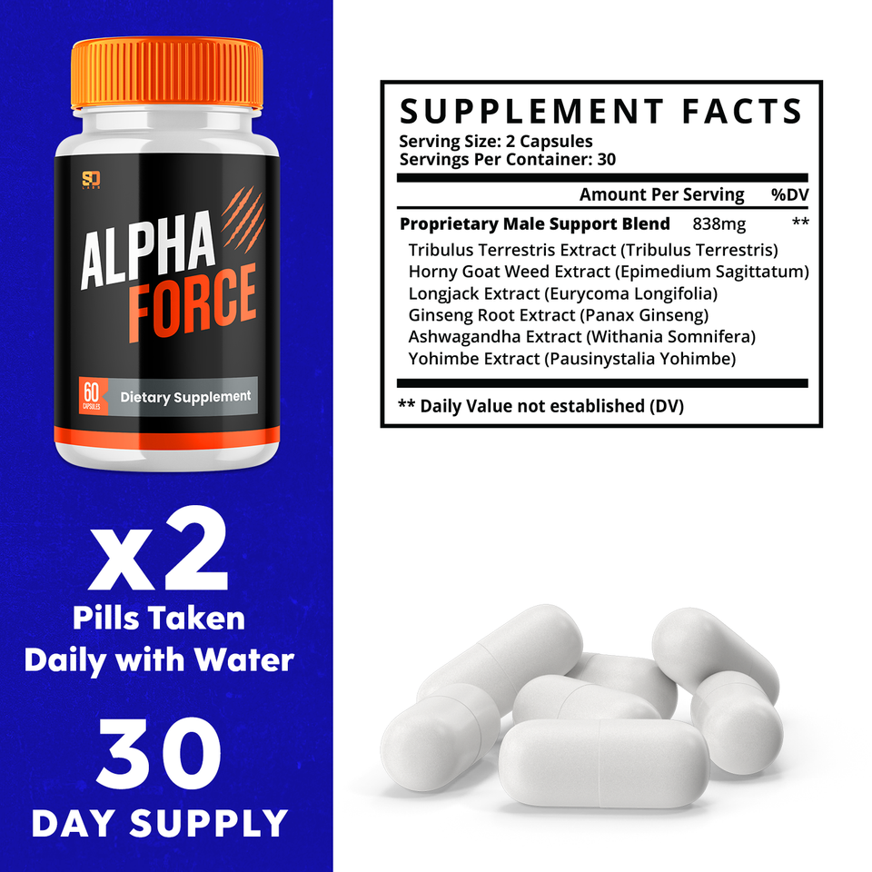 Alpha Force for Men Advanced Formula Supplement 2 Pack | eBay