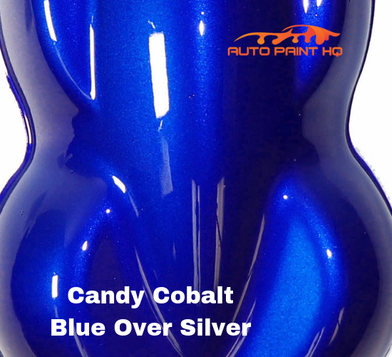 Candy Cobalt Blue Over Silver Basecoat Gallon Auto Paint Kit + High ...