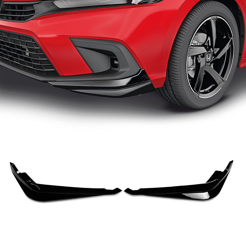 For 2022-2024 Honda Civic 11th GF Bodykit Black Pearl Front Bumper Lip
