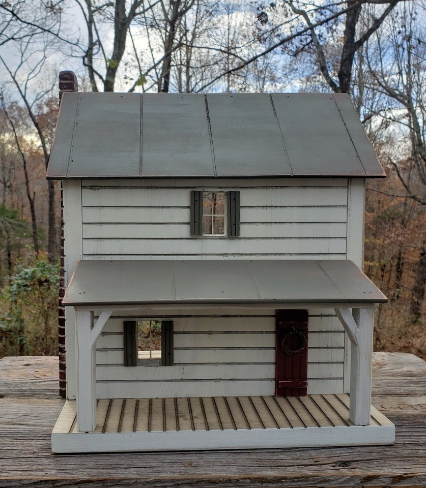Dollhouse , Primitive Farmhouse , 1:24 , Miniatures , Worn White , Doll ...