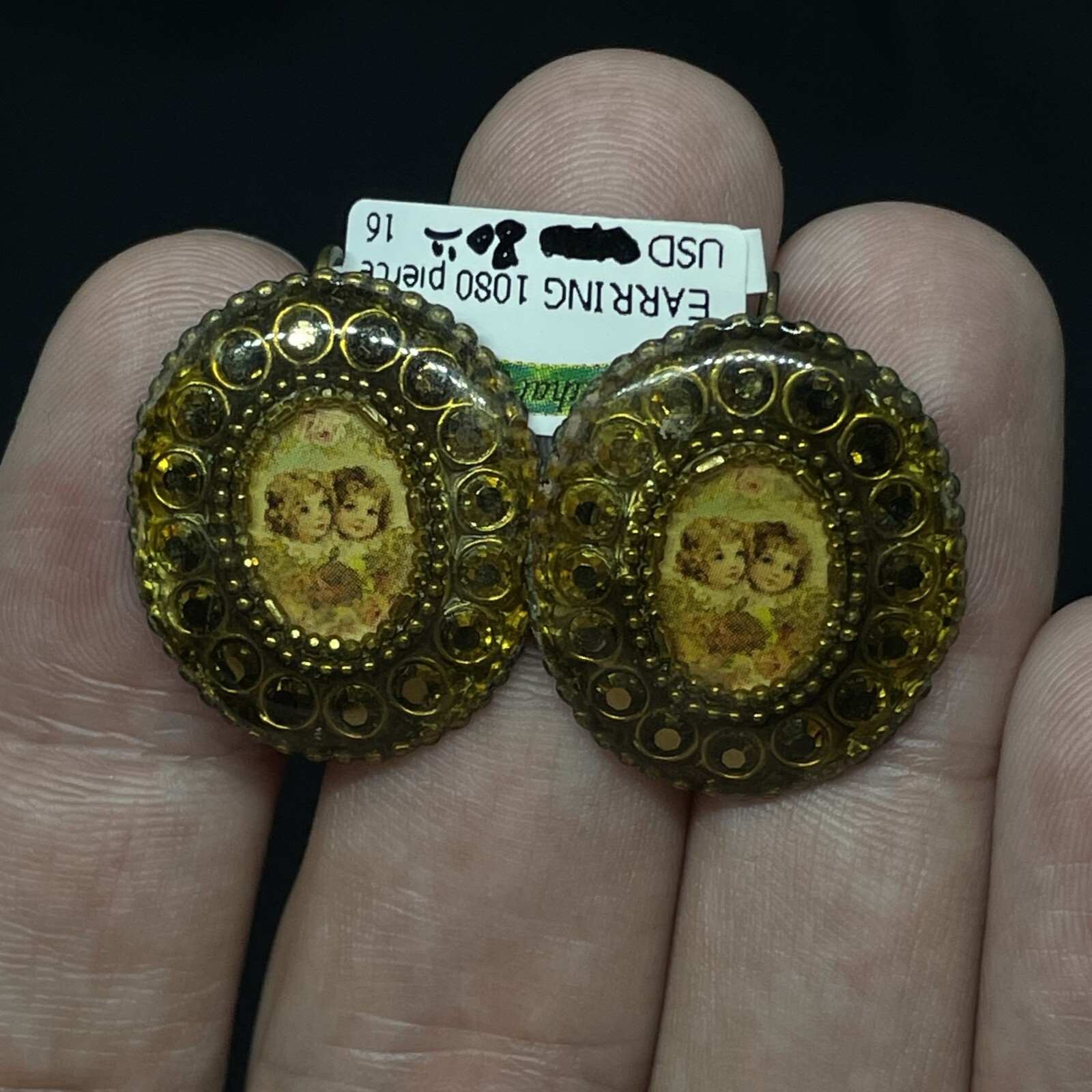 Earrings Lovely Michal Negrin Crystals Flowers Angels Cats Made in ...