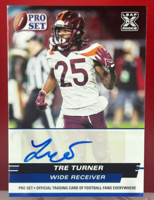 2022 Leaf Pro Set Rookie Auto Blue Tre Turner Virginia Tech AUTO | eBay