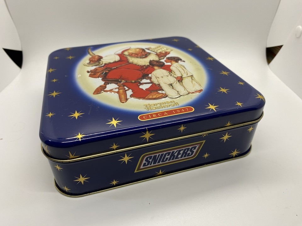 Snickers Limited Edition Canister 1999 Norman Rockwell Santa's Visitors ...