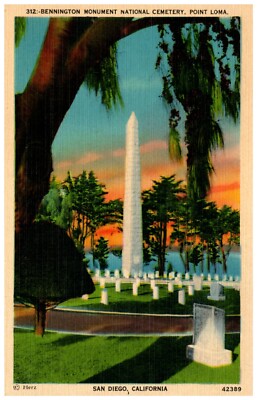 Bennington Monument National Cemetery Point Loma San Diego California ...