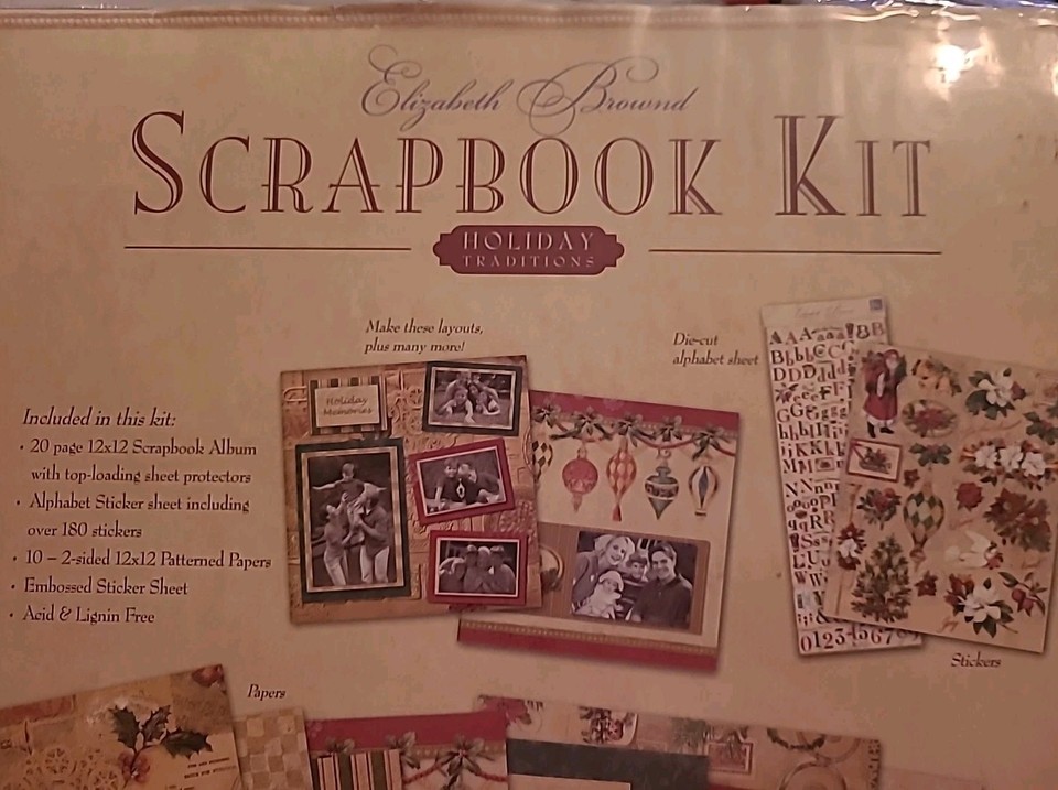 Nostalgic Christmas 12x12 Scrapbook Kit w/Album, Paper,Stickers ...