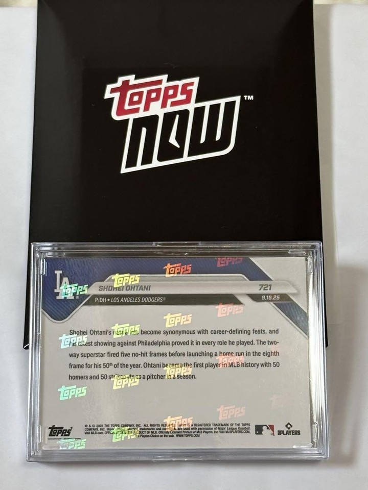 Shohei Otani 50 HR 50K Topps Now Card Baseball Memorabilia Used DD4 | eBay