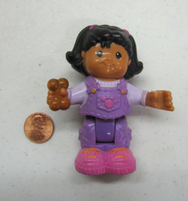 Fisher Price Little People PET SHOP GIRL BONE Poseable Bendable AFRICAN ...