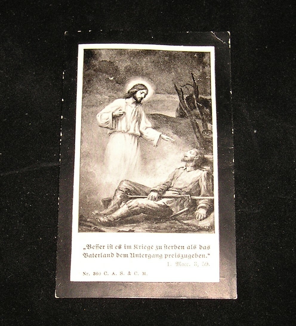 WW1 German Death Card to an Imperial Officer | Grelly USA