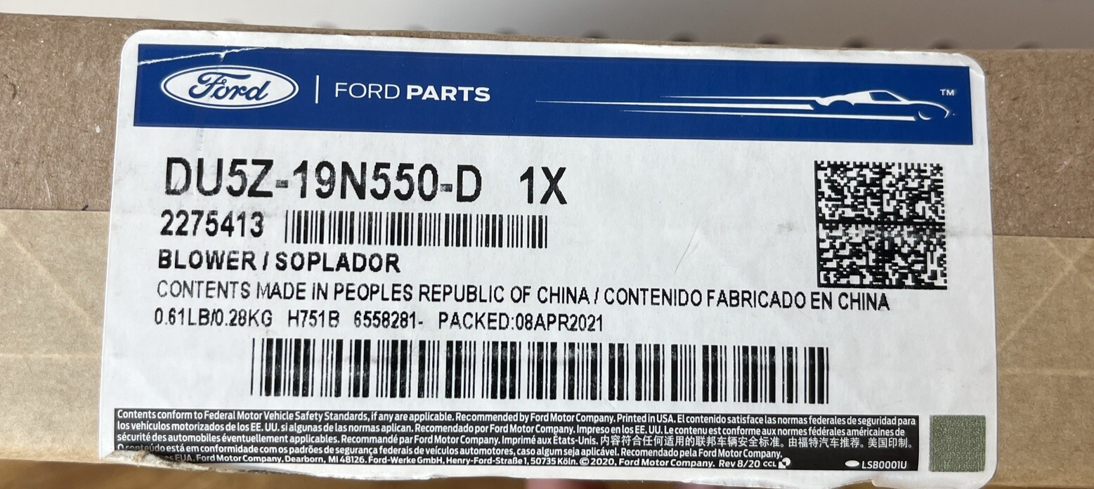 Ford OEM Heated Seat-seat Heater Blower Motor DU5Z19N550D for sale ...