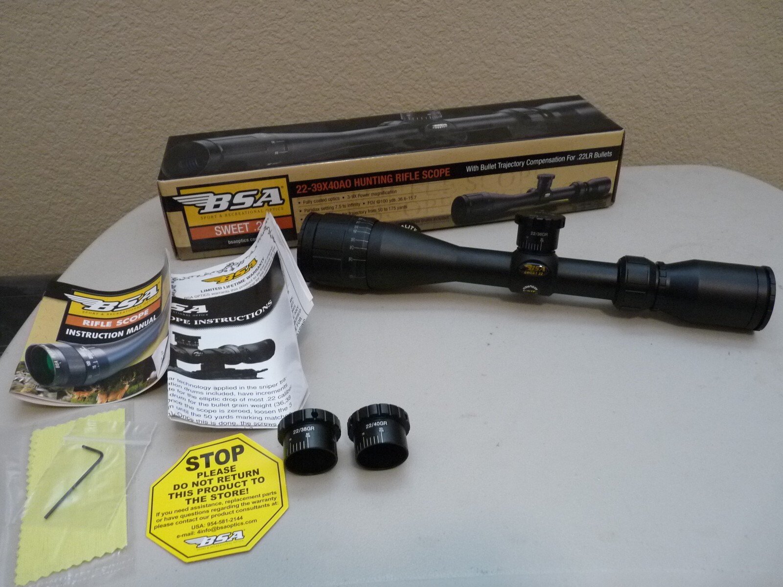 BSA Optics Sweet 22 Rimfire Scope 3-9X40mm Designed for 22LR NEW | eBay