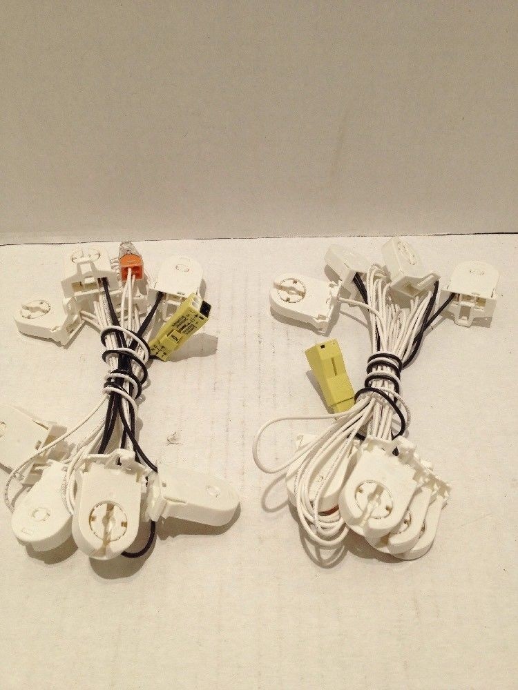 FLUORESCENT LIGHT SOCKET ASSEMBLY 8RB422X2T8L10X2WR w 8 screws-LOT OF 2 ...