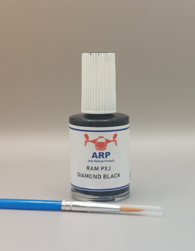 For RAM Code PXJ DIAMOND BLACK Auto Touch up Paint + Free Fine Tipped ...