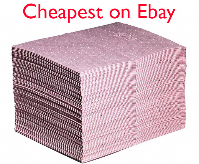 Oil Spill Absorbent Pads Fuel Petrol Diesel Mats *Industry Standard ...