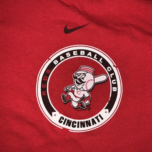Cincinnati Reds Mr. Redlegs NIKE red ringer T shirt Women JUNIORS L ...