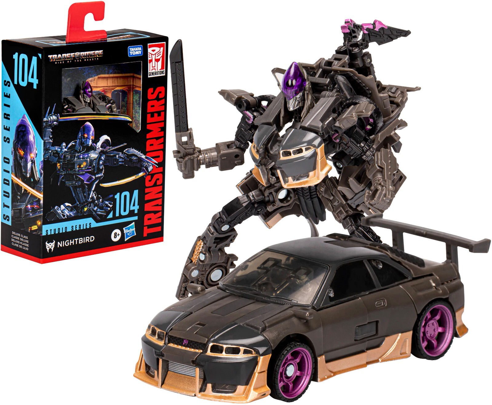 TRANSFORMERS STUDIO SERIES SS-104 DELUXE NIGHTBIRD TF7 NISSAN GT-R R33 ...