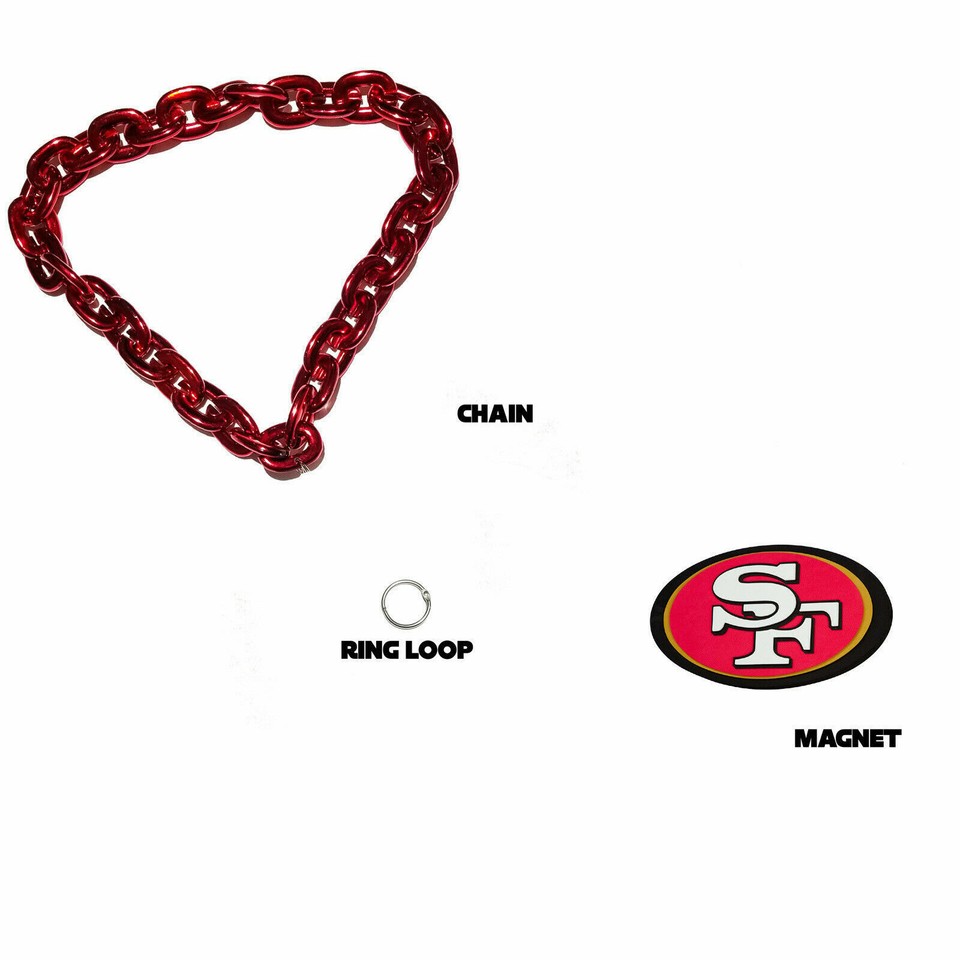NFL San Francisco 49ers 3D Fan Chain Necklace Foam 2 in 1 | eBay