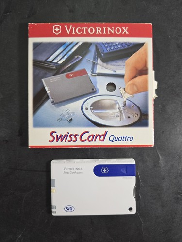 Victorinox SwissCard Quattro Rare White & Blue Retired - New NEVER USED ...