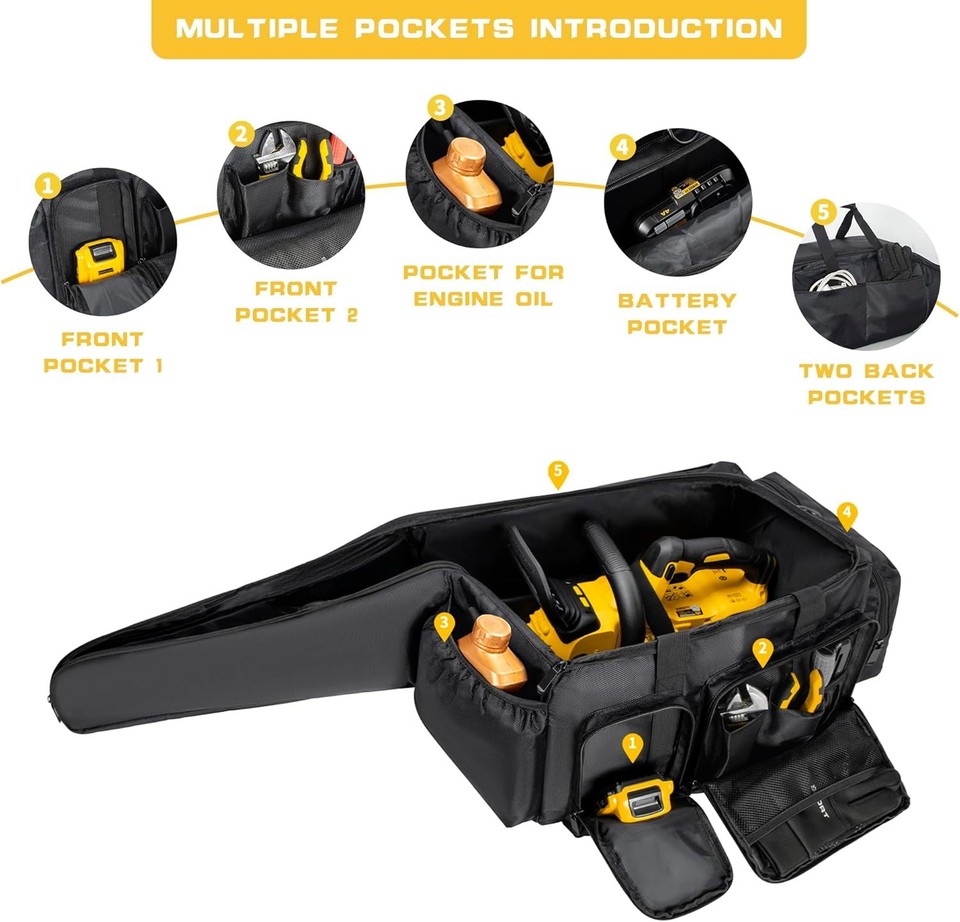 Chainsaw Carrying Case, Waterproof Foldable Chainsaw Storage Bag ...