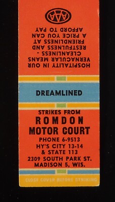 1940s Romdon Motor Court Dreamlined 2309 South Park St. Madison WI Dane ...