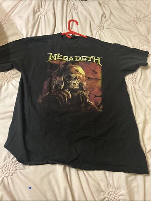 M&O Gold Shirt MEGADETH (Fighter Pilot) Men's T-Shirt Size L | eBay