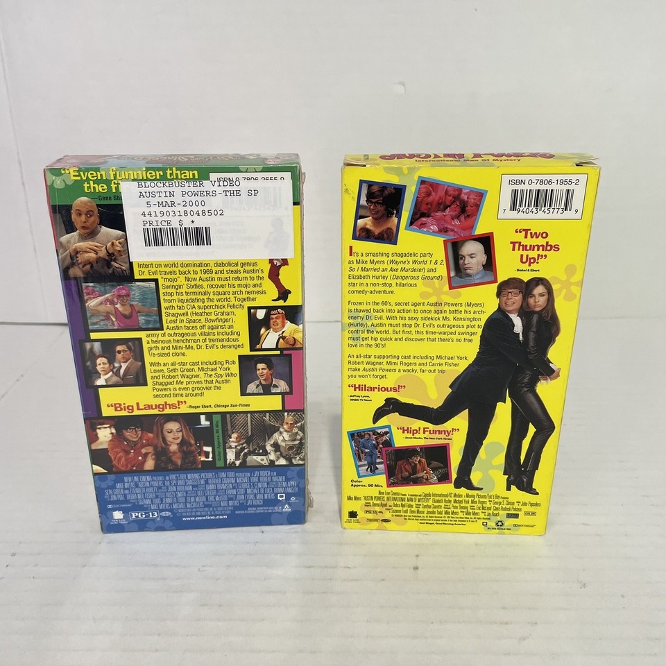 Austin Powers Set Of 2 VHS Slim Cases, Spy Who Shagged Me, | eBay