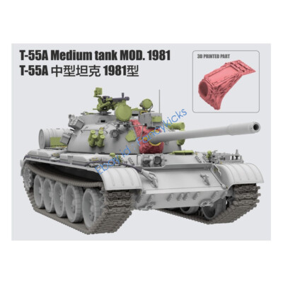RYEFIELD RM-5098 1/35 T-55A Medium Tank Mod. 1981 With 3D Printed Part ...