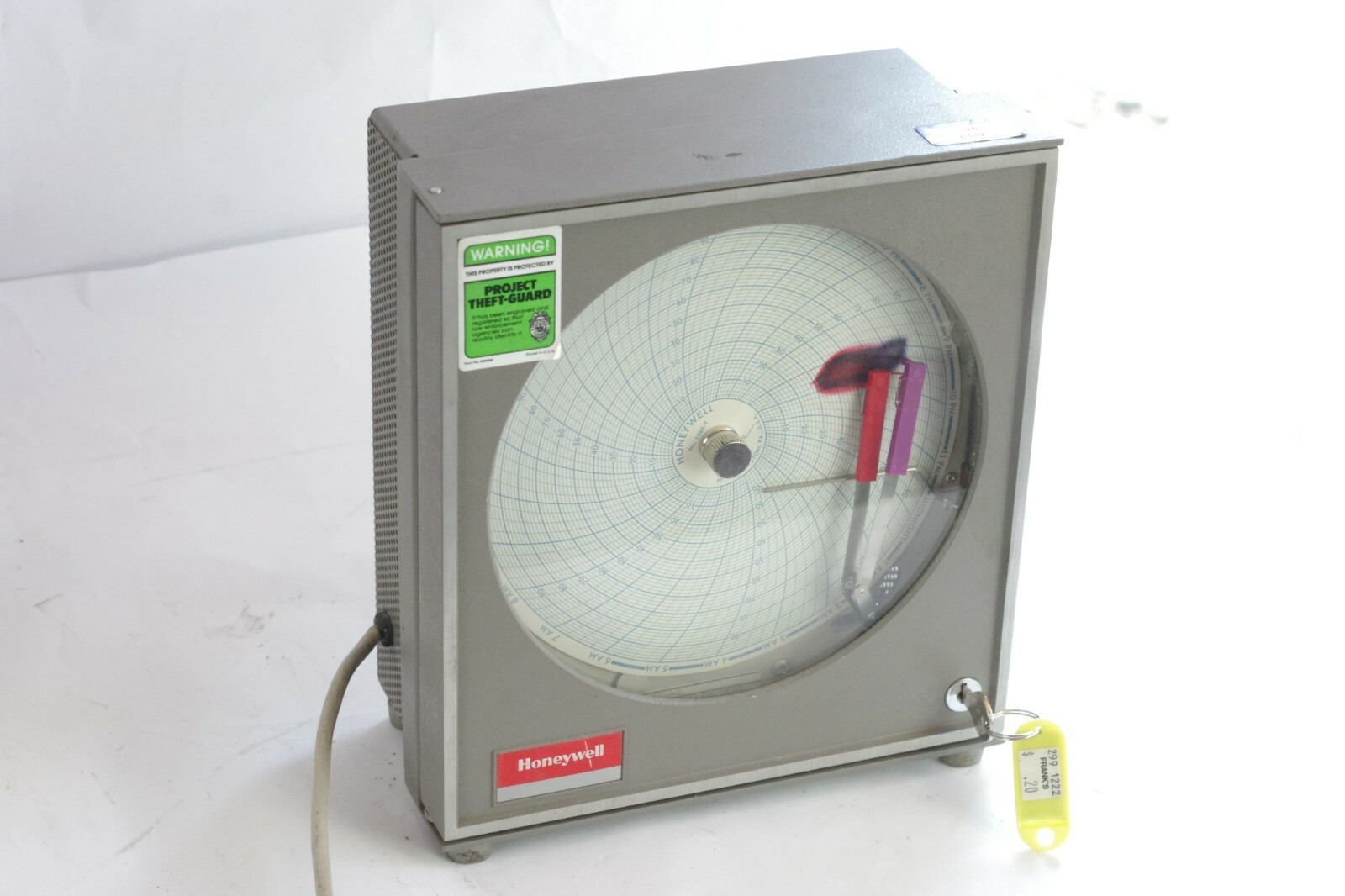 Vintage Honeywell Hygrothermograph 612X9-HT-00-00-1E16-L CHART RECORDER ...