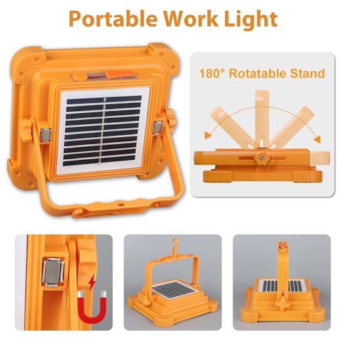 Rechargeable Work Light, 336 LED 10000LM Portable Flood Light with 100W ...