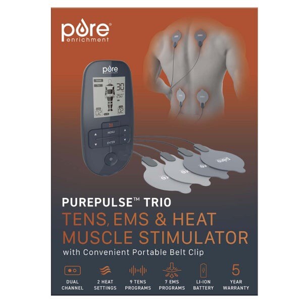 Pure Enrichment PurePulse Trio TENS, EMS & Heat Muscle Stimulator | eBay
