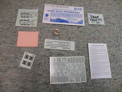 Champ decals HO BRH-221 ATSF The Chief reefer does 2 MAP cars H157 | eBay
