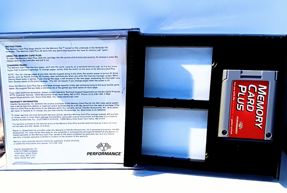 Performance Memory Card Plus for Nintendo 64 With Original Case OEM | eBay