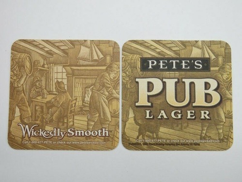 Beer Pub Coaster ~ Pete's Pub Lager ~ Wickedly Smooth - San Antonio, TX ...