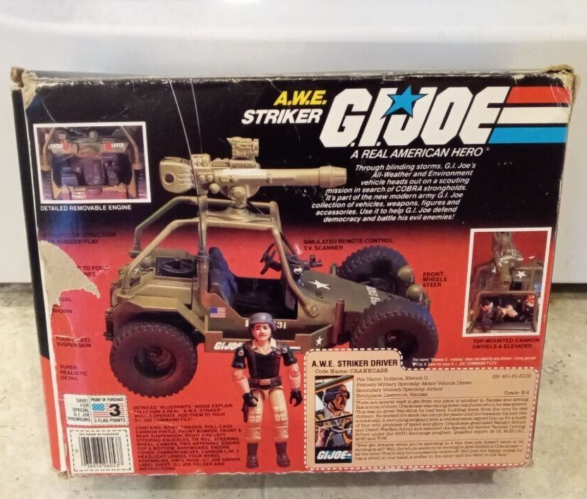 Vintage 1985 GI Joe A.W.E. Striker Complete w/ instructions, inserts ...