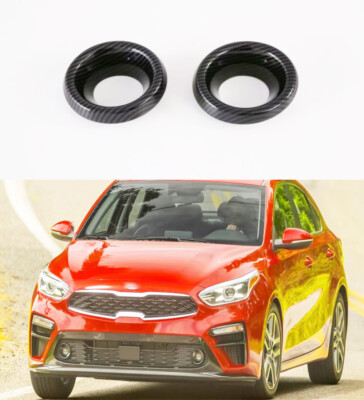 Carbon Front Fog Light Lamp Cover Trim Molding fit for Kia Forte Sedan ...