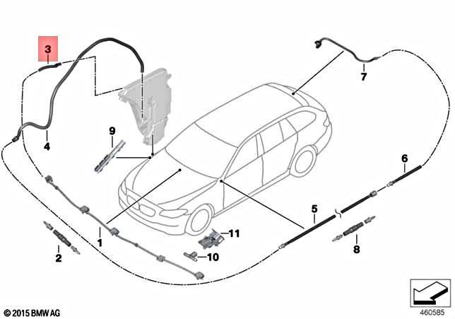 Genuine BMW E70 E70N E71 E72 SAC Windshield Wiper Washer Hose OEM ...