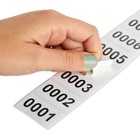 Roll of 0001-1000 Consecutive Inventory Number Stickers for Labeling, 1 ...