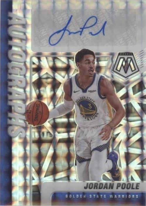 2020-21 Panini Mosaic - Autographs Mosaic Jordan Poole #AM-JPL (AU) for ...