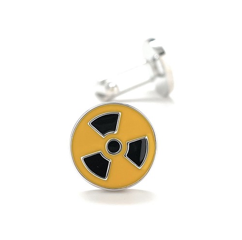 Radioactive Cufflinks Radioactive Material Sign Yellow and Black Enamel ...