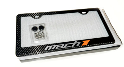 Mustang Mach 1 Gray / Orange 100% Carbon Fiber License Plate Frame | eBay