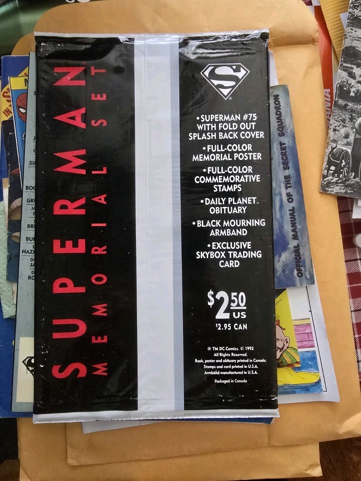 Superman #75 Memorial Set Sealed Polybag Death of Superman 1992 DC ...