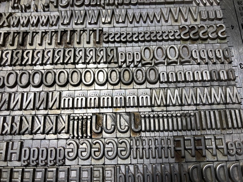 36pt.? - LEAD MONOTYPE FONT - LETTERPRESS - VINTAGE | eBay