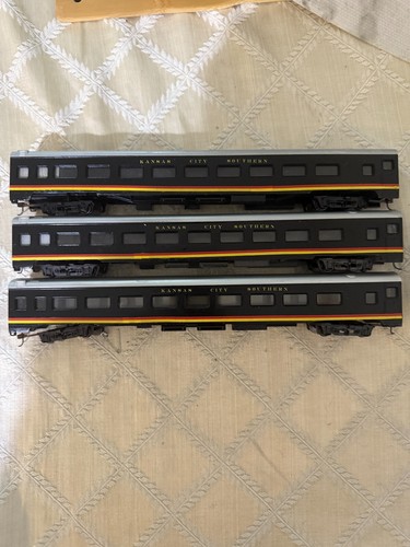 3 HO SCALE AHM/RIVAROSSI KANSAS CITY SOUTHERN CUSTOM PAINTED ...