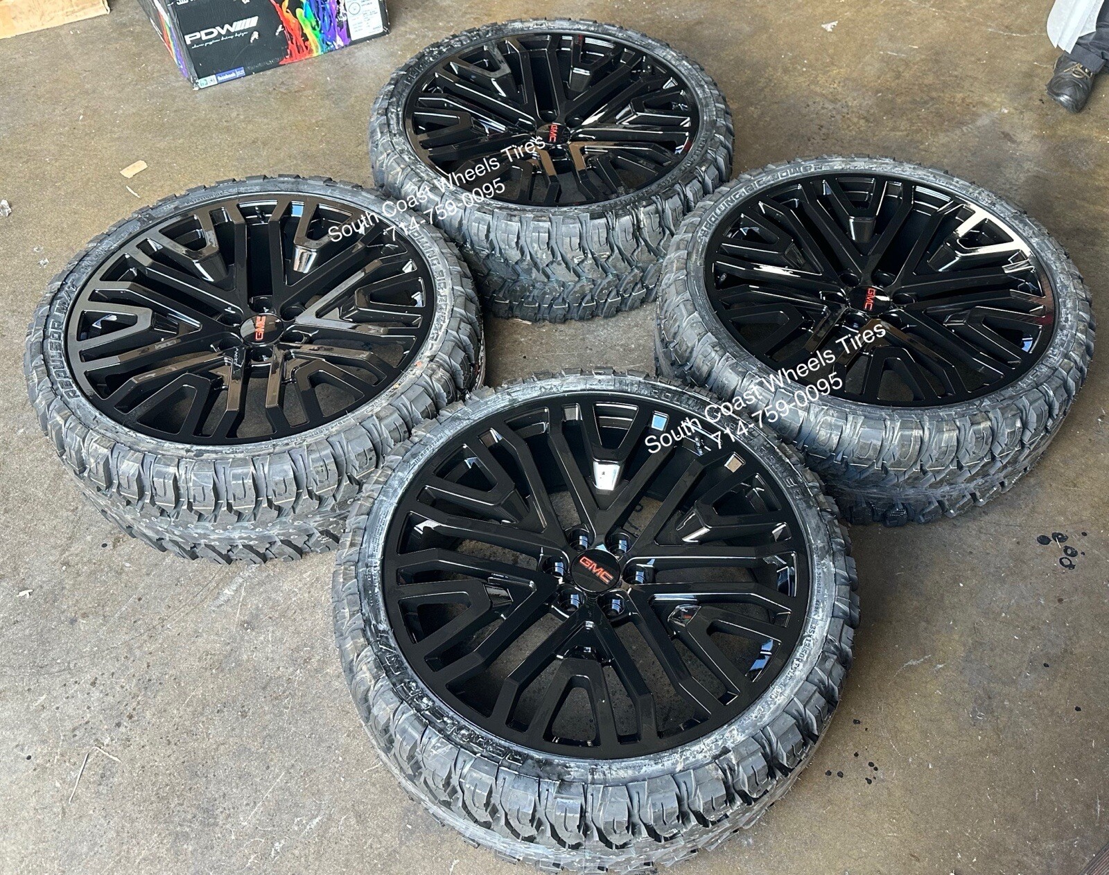 26” NEW SIERRA YUKON BLACK MESH WHEELS TAHOE SILVERADO RAM 6Lug 35” MT ...