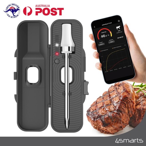Wireless Meat Thermometer APP Bluetooth 70m Range BBQ Oven Food ...