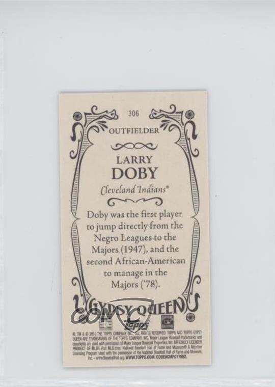 2016 Topps Gypsy Queen - SP Mini #306 Larry Doby for sale online | eBay